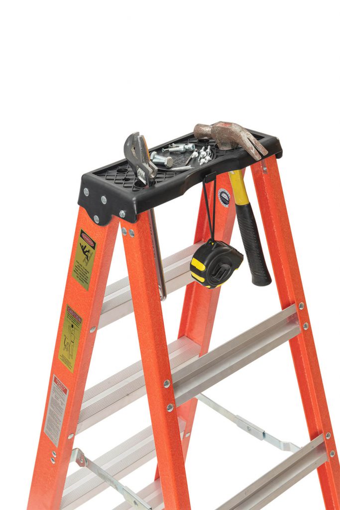 Fiberglass Single Sided A-Shape Ladder (FG) - Step by Step