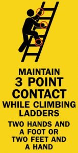 Ladder and 3 points of contact - Step by Step