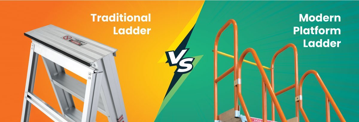 Traditional vs Modern Platform Ladders - Step by Step